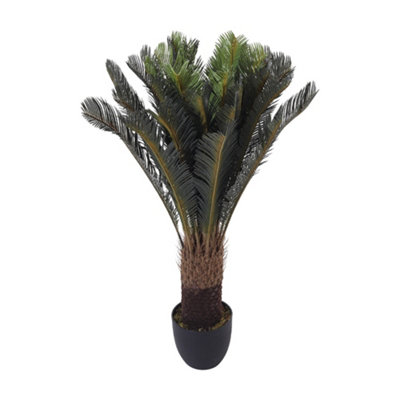113cm Leaf Large Artificial Cycas Tree in Black Pot for Decoration for ...