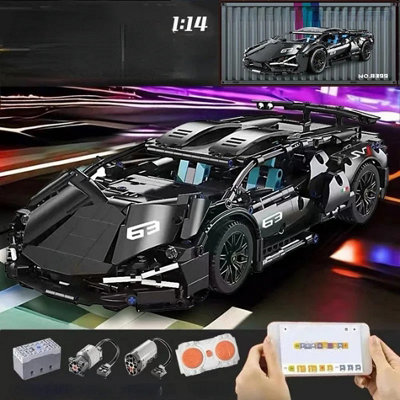 114 RACING SPORT CAR BUILDING BLOCK SET 1280 PLUS PIECE DIY SUPERCAR MODEL