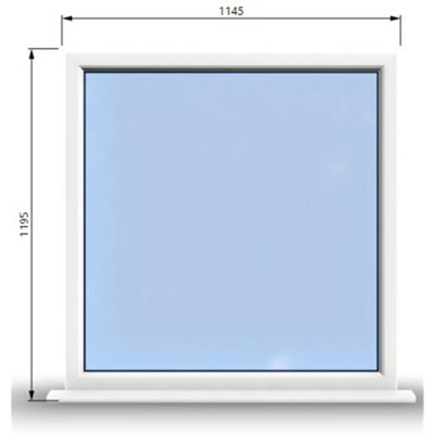 1145mm (W) x 1195mm (H) PVCu StormProof Window - 1 Non Opening Window ...