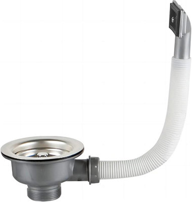 114mm Kitchen Sink Waste Fittings Basket Strainer Waste and Rectangle ...
