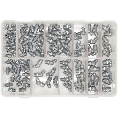 115 Piece Grease Nipple Assortment - Straight 45 & 90 degree - Metric ...
