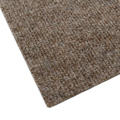1153 - 16x Heavy duty 50 X 50cm Carpet Tiles (4m2) - 8mm Thick, Beige ...