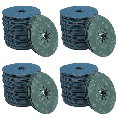 115mm 36 Grit Fibre Zirconium Oxide Abrasive Discs Sanding Grinding 200 ...