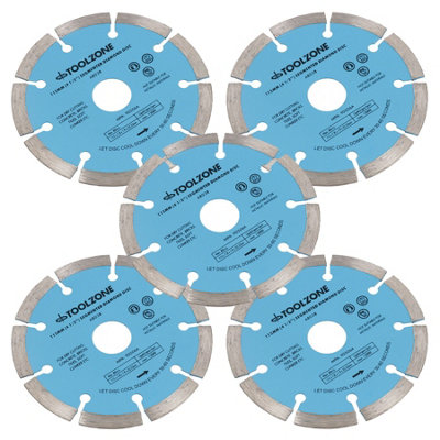 115mm 4-1/2in Segmented Diamond Cutting Disc Blade Stone Brick Angle ...