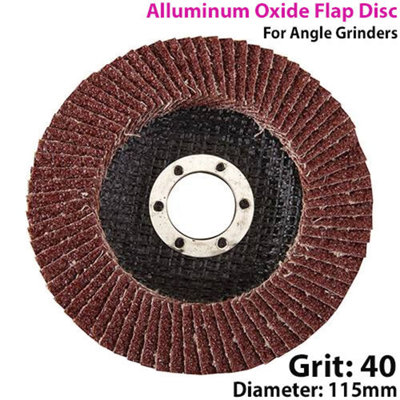 115mm 40 Grit Aluminium Oxide Flap Disc Sanding Sander For Angle ...