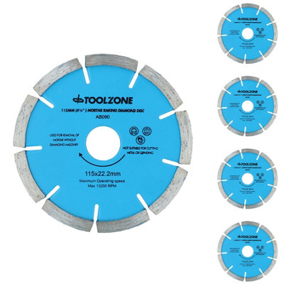 115mm Mortar Raking Diamond Pointing Disc Blade Masonry 6mm Thick 5 ...