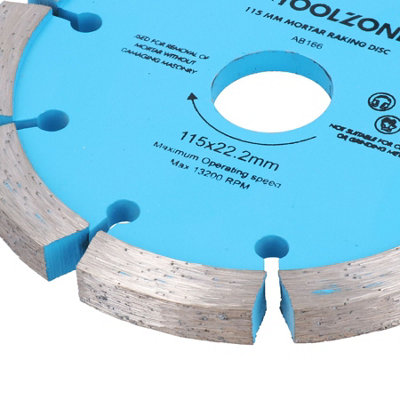 115mm x 8mm Diamond Tipped Mortar Raking Disc Masonry Blade 4-1/2" Grinders