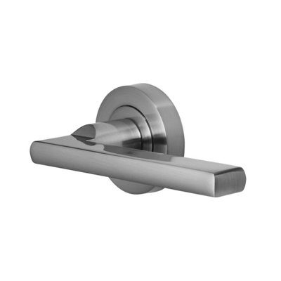116mm Vision Vela Designer Lever Handles on 50mm Round Rose - Polished ...