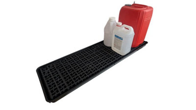 117 x 40cm Bunded Drip Tray 18 Litre Spill Containment with Removable ...