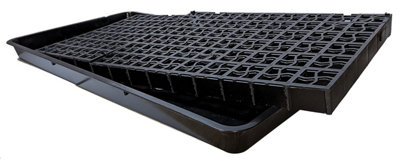 117 x 40cm Bunded Drip Tray 18 Litre Spill Containment with Removable Grid, Durable Recycled ...
