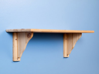 1185mm shelf kit solid pine wood natural sanded