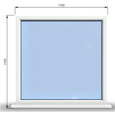 1195mm (W) x 1195mm (H) PVCu StormProof Window - 1 Non Opening Window ...