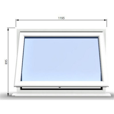 1195mm (W) x 895mm (H) PVCu StormProof Window - 1 Opening Window- 70mm ...