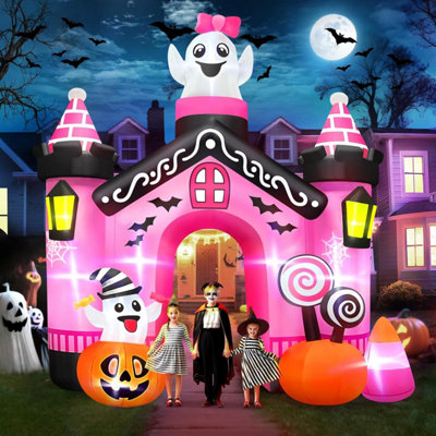 11FT Tall Halloween Inflatables Castle Archway Outdoor Decorations ...