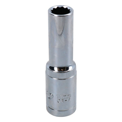 11mm 1/2in Drive Double Deep Long Reach Metric Socket 12 Point Sided Bi-hex