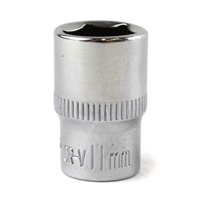 11mm 1/4" Drive Shallow Metric Socket Single Hex / 6 sided Bergen | DIY at B&Q