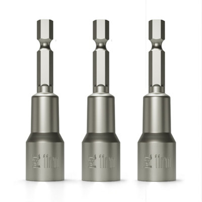 11mm Bi-Hex Nut Driver - 65mm Long with 1/4" Hexagon Drive Suitable for ...