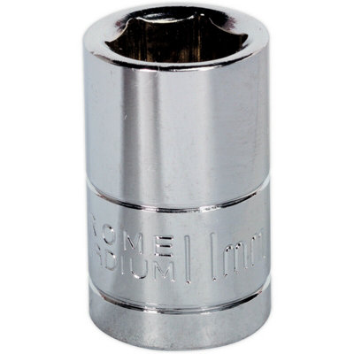 11mm Chrome Plated Drive Socket - 3/8" Square Drive - High Grade Carbon ...