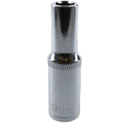 11mm Double Deep 78mm Socket 1/2" Drive Metric 6 Point Chrome Vanadium ...