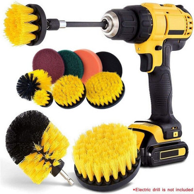11PC DRILL BRUSH & PAD POWER SCRUBBER ATTACHMENT SET FOR HOME, KITCHEN ...