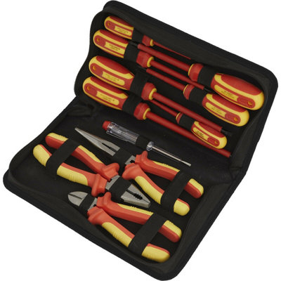 11PC ELECTRICIANS TOOL KIT - VDE INSULATED SAFETY TOOL SET ...