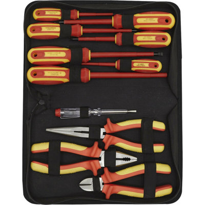 11pc Electricians Tool Kit - VDE Insulated Safety Tool Set ...