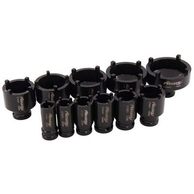 11pc Special Socket Set For Grooved Nuts, 22-75mm (Neilsen CT4231)