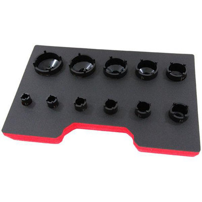 11pc Special Socket Set For Grooved Nuts, 22-75mm (Neilsen CT4231)