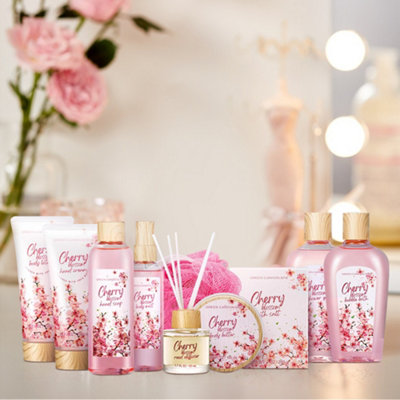 11pcs Cherry Blossom Spa Relaxing Gift Bags Sets