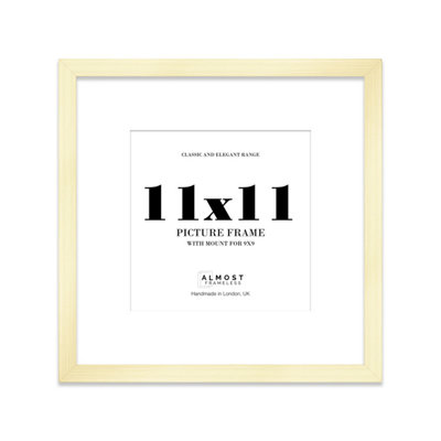 11X11" GOLD PICTURE FRAME - 11X11" SQUARE FRAME WITH 9X9" MOUNT FOR ...