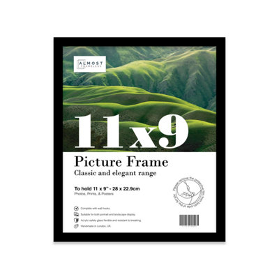 11x9 Black Picture Frame (27.9 x 22.9cm) Poster, Photo, Artwork ...