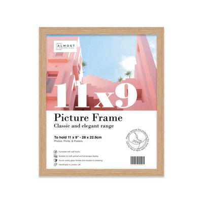 11x9 Oak Picture Frame (27.9 x 22.9cm) Poster, Photo, Artwork, Gallery ...
