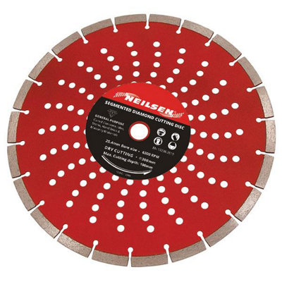 12" 300mm Diamond Cutting Disc Blade Masonry etc (Neilsen CT0221) | DIY ...