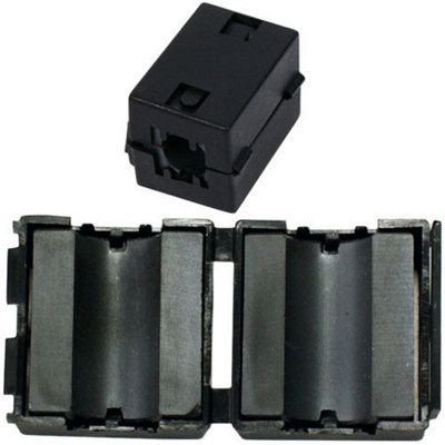 12.5mm Clip On Ferrite Core Data Cable Ferrous Ring Bead Choke Filter ...