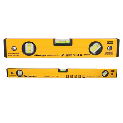 12" and 24" 2pc Set Of Aluminium Scaffolding Builders Spirit Level ...