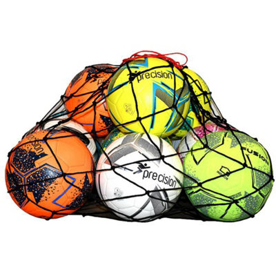 12 Ball Football Carry Sack Net - Draw String Nylon - Holds 12x Size 5 ...