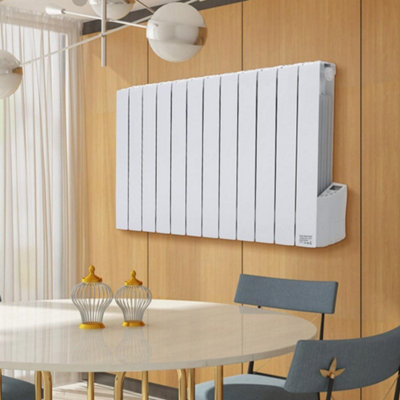 12 Fins 2000W Electric Oil Filled Radiator Space Panel Heater with LED ...