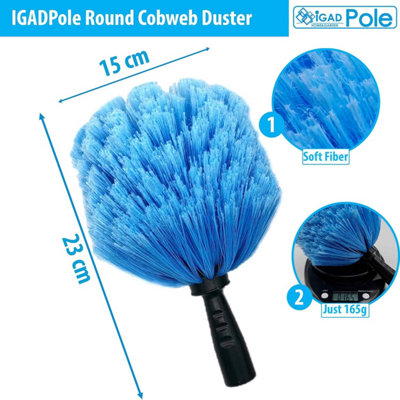 12-Foot High Reach Cobweb Duster Kit with 5-12ft Extension Pole ...