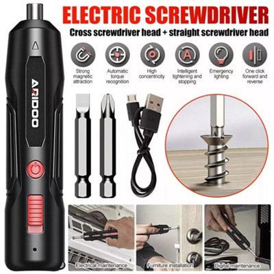 12 in 1 Mini Drill Electric Screwdriver Cordless Drill Driver Bits Tool ...