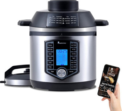 12-in-1 Multi Cooker 6L Pressure Non-Stick Rice Slow Cook KeepWarm 1500W