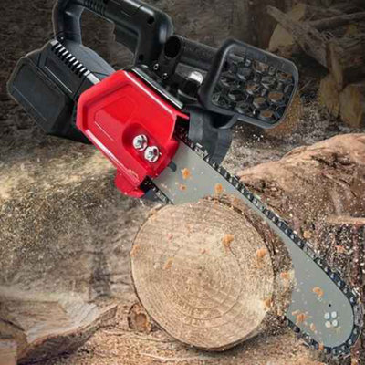 12 inch Cordless Chainsaw,Electric Handheld Wood Cutter +2Battery For ...