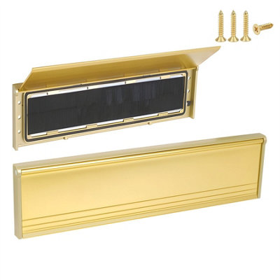 12 inch Front Door Letterbox, Internal/External Letterplate Cover with ...