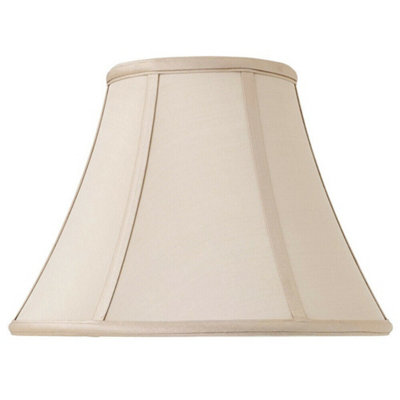 12" Inch Luxury Bowed Tapered Lamp Shade Traditional Oyster Silk Fabric ...