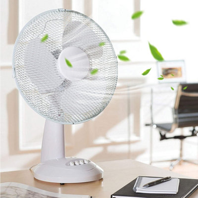12 Inch Oscillating Desk Fan - Quiet, 3 Speed, Portable Room Cooling Fan
