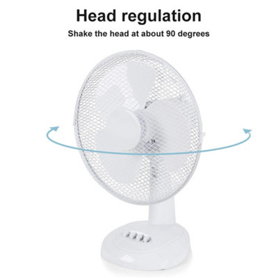 12 Inch Oscillating Desk Fan - Quiet, 3 Speed, Portable Room Cooling Fan