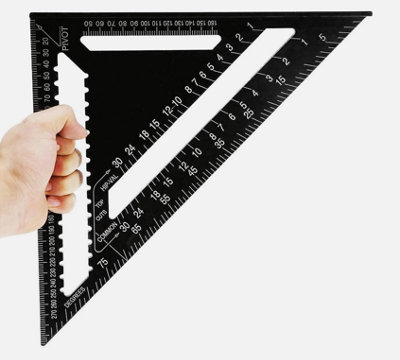 12 inch Roofing Speed Square Aluminium Rafter Angle Measuring Triangle ...