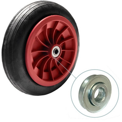 12" Inch Solid Wheelbarrow Wheel Puncture Proof Tyre Solid Wheel for ...