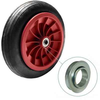 12" Inch Solid Wheelbarrow Wheel Puncture Proof Tyre Solid Wheel for ...