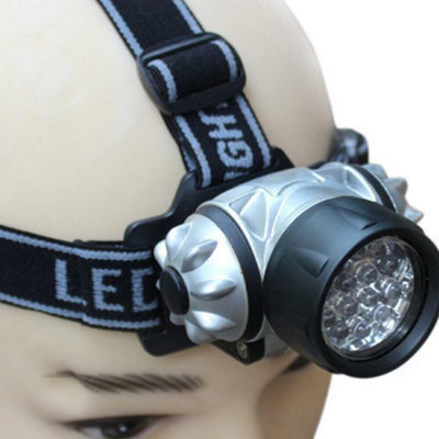 12 LED Head Torch Lamp Ultra Bright 32 Lumens, Waterproof, Adjustable ...