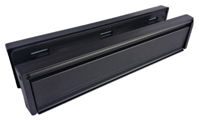 12" letter Box, Door letter box, Black